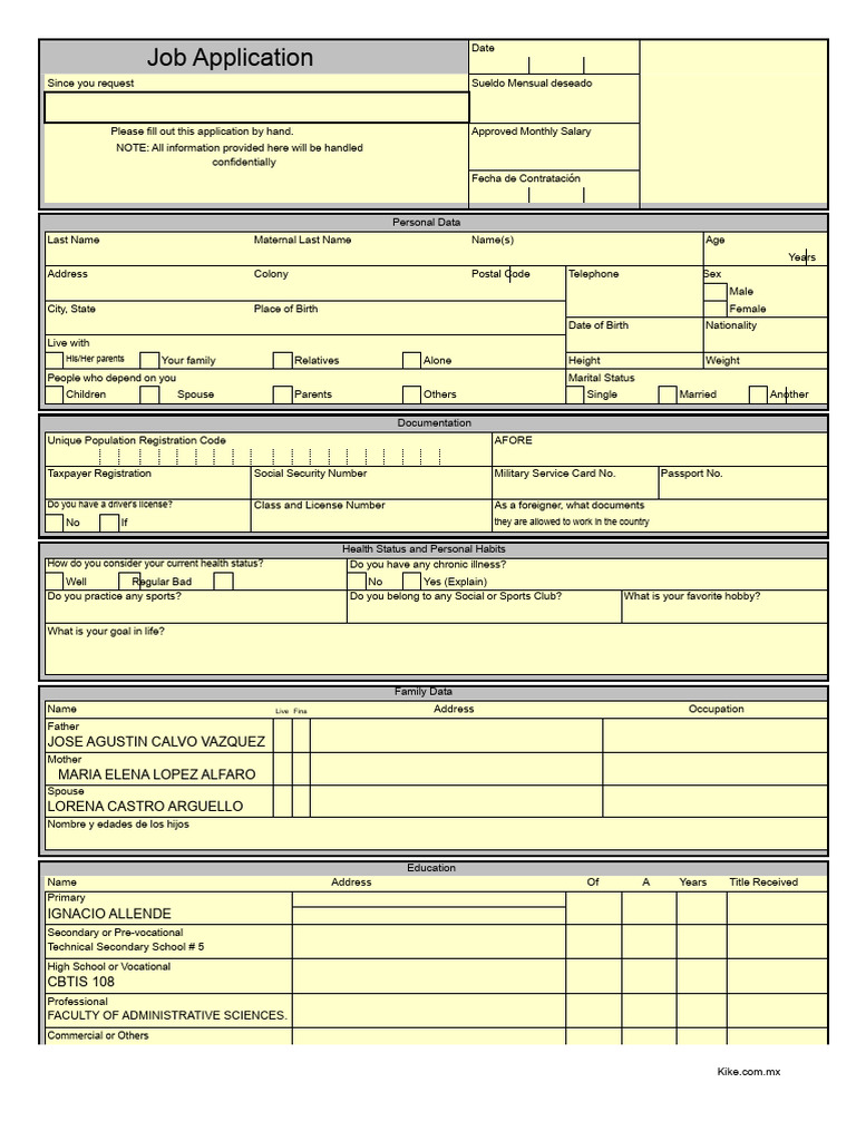 Simple Job Application | PDF