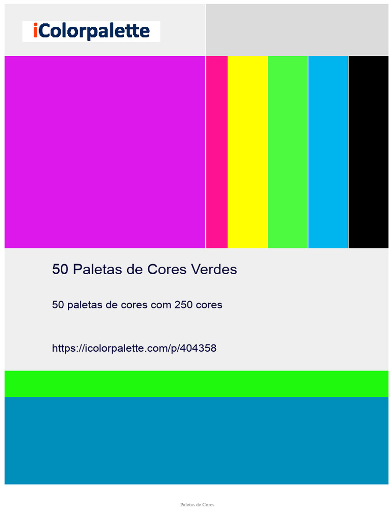 50 Paletas de Cores Verdes 1 - 404358 | PDF