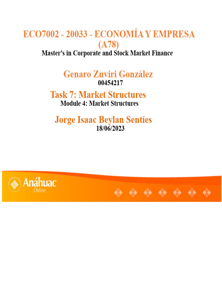 Task 8 Examples of Market Structures | PDF | Monopoly | Market (Economics)