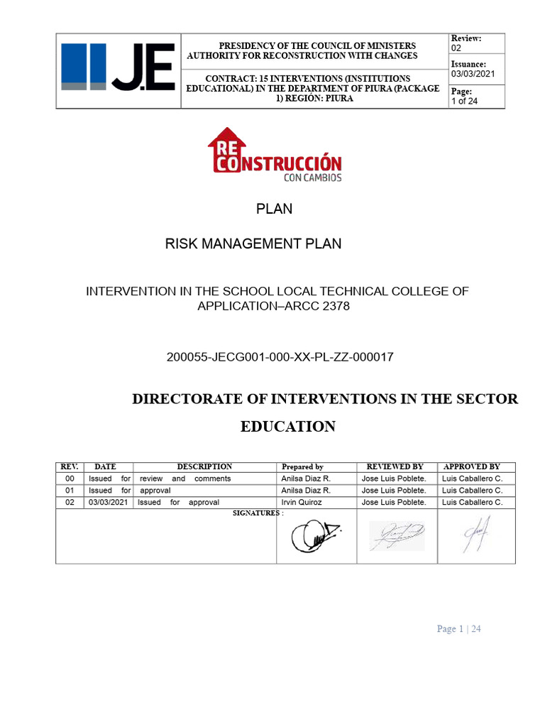 Risk Management Plan | PDF | Risk | Risk Management