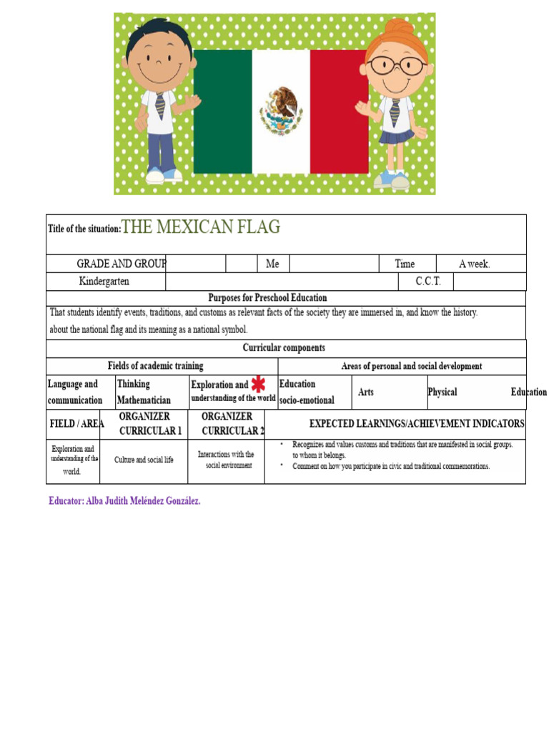 Plan The Mexican Flag | PDF | Learning | Cognition