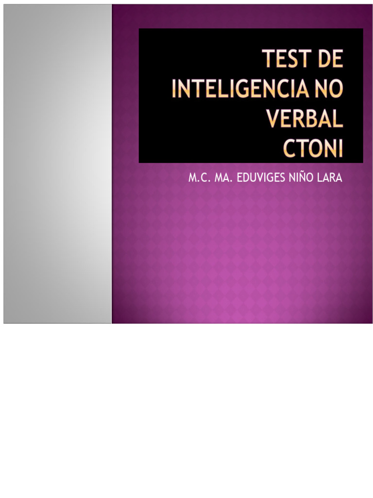 Non-Verbal Intelligence Test | PDF | Intelligence Quotient | Intelligence