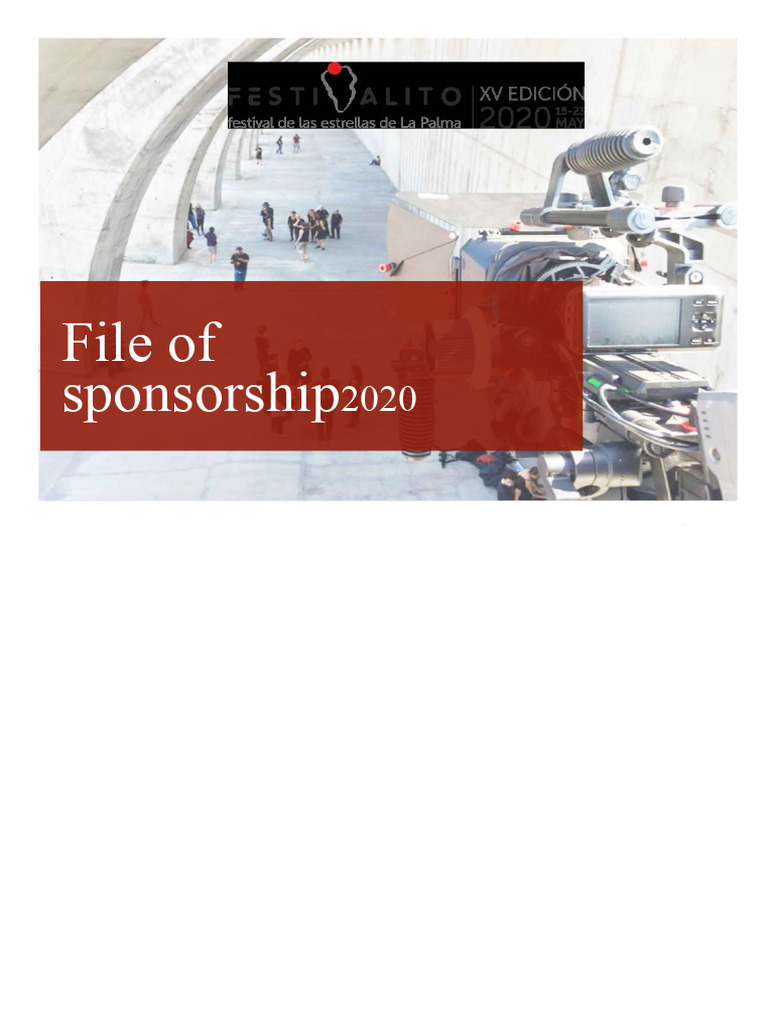 Dossier Sponsorship Festivalito2020 - Digital | PDF | Advertising | Brand