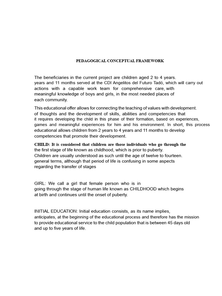 Pedagogical Conceptual Framework | PDF | Pedagogy | Family