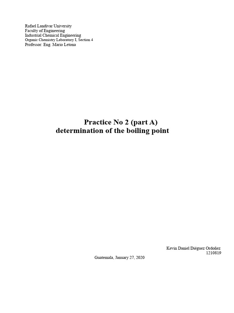 Boiling Point Determination Lab Report | PDF | Gases | Transparent ...
