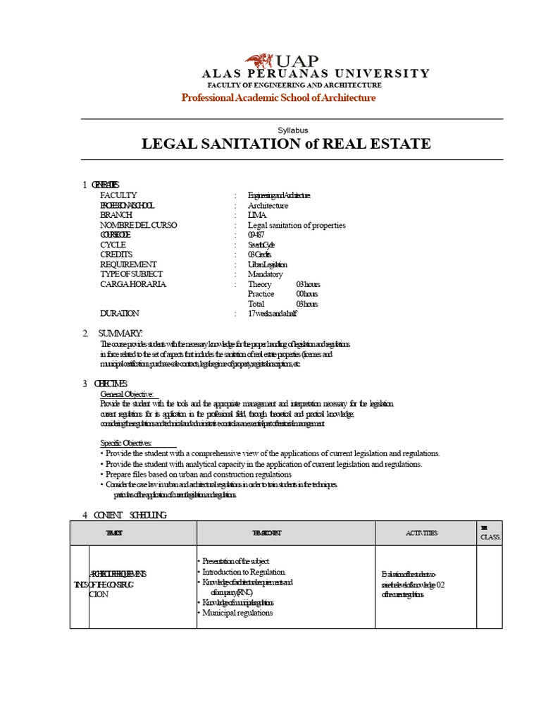 Syllabus UAP Architecture PDF | PDF