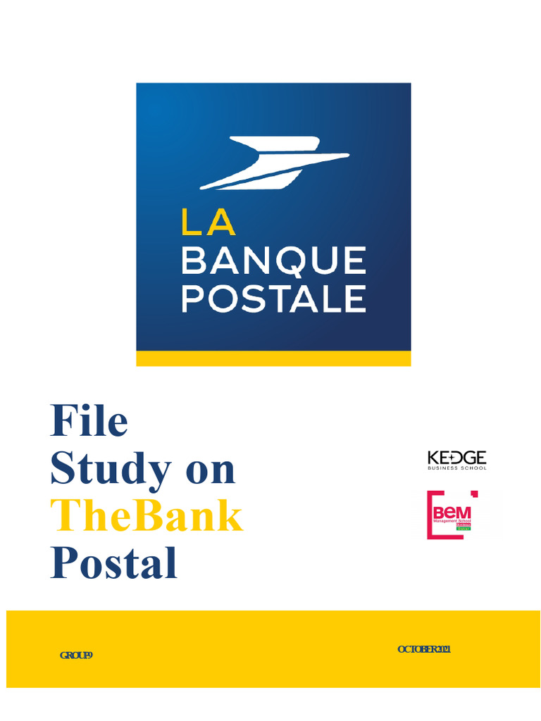 Study File On La Banque Postale Group 9 | PDF | Money | Private Sector