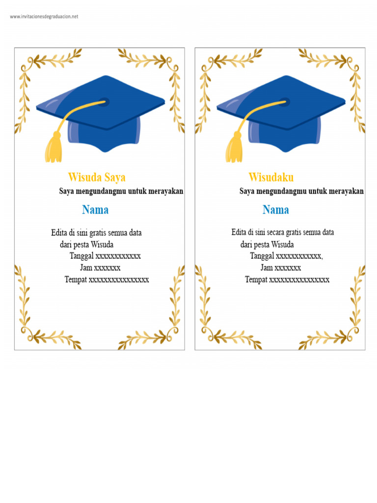 Undangan Pesta Wisuda Nama Edita | PDF