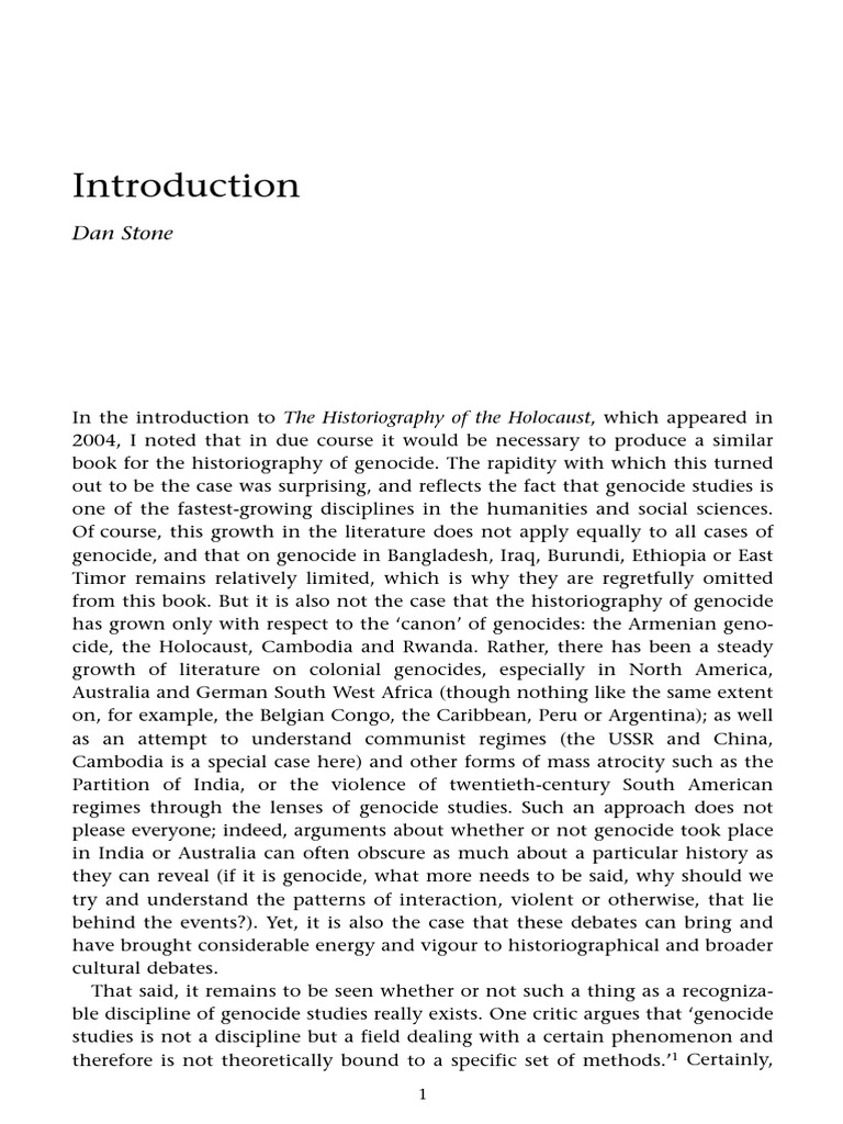 Overview of Genocide Studies Historiography | PDF | Genocides | Jim ...
