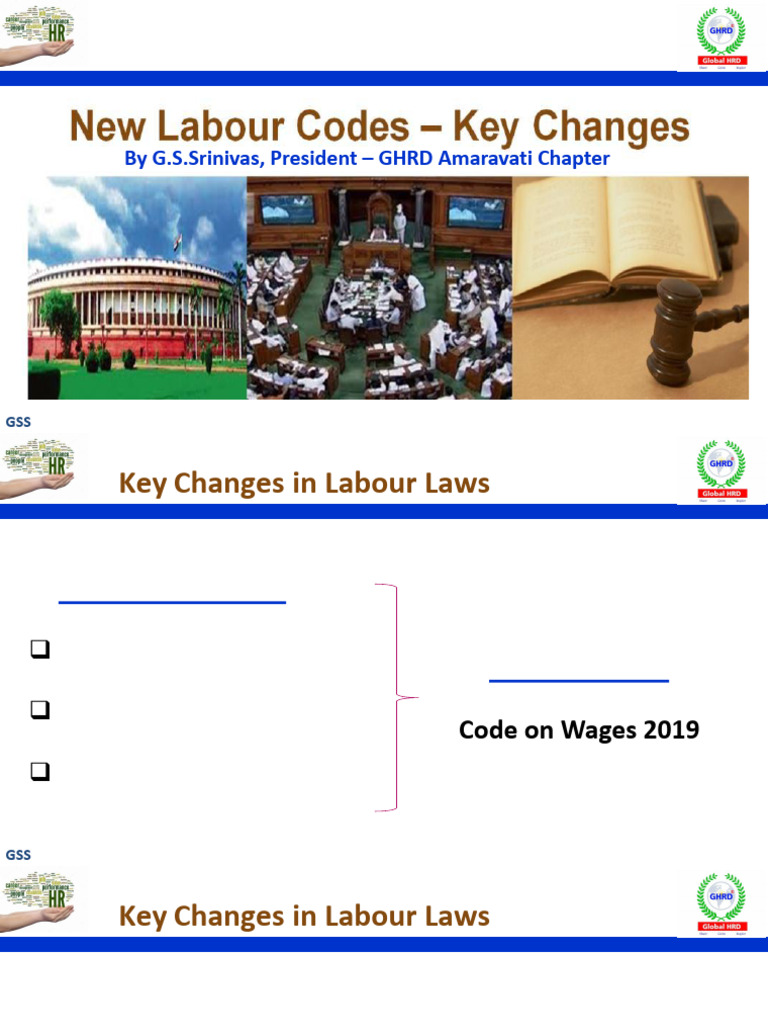 New Labour Codes - Key Notes-GSS - 251122 - 080443 | PDF | Employment ...