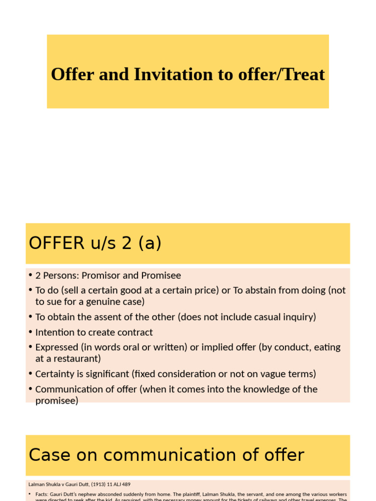 Understanding Offers in Contract Law | PDF | Offer And Acceptance | Justice