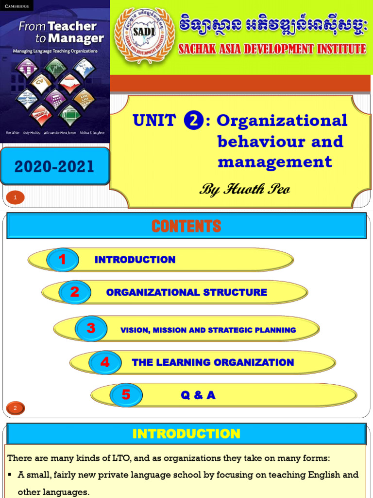 Unit 2 Organizational Behaviour and Management | PDF | Strategic ...