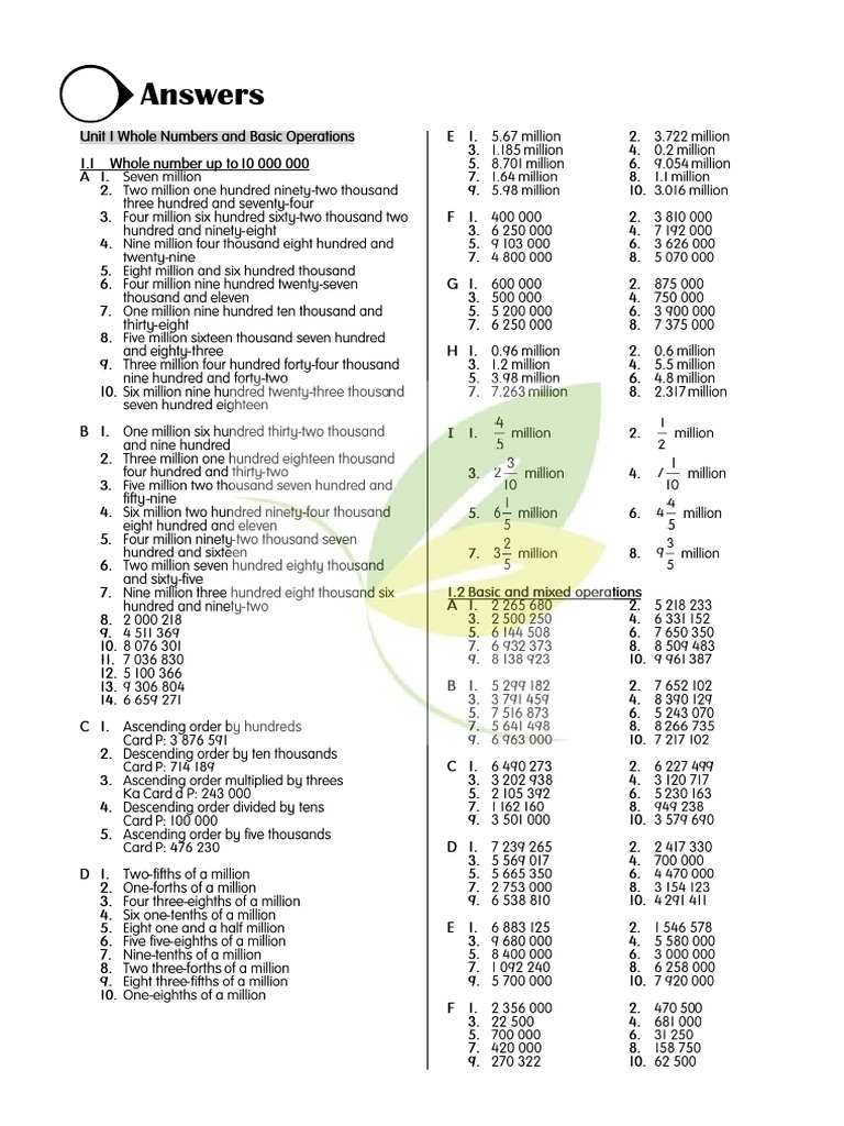 Answer.math Tahun 6 Dlp (Semakan) (4) | PDF