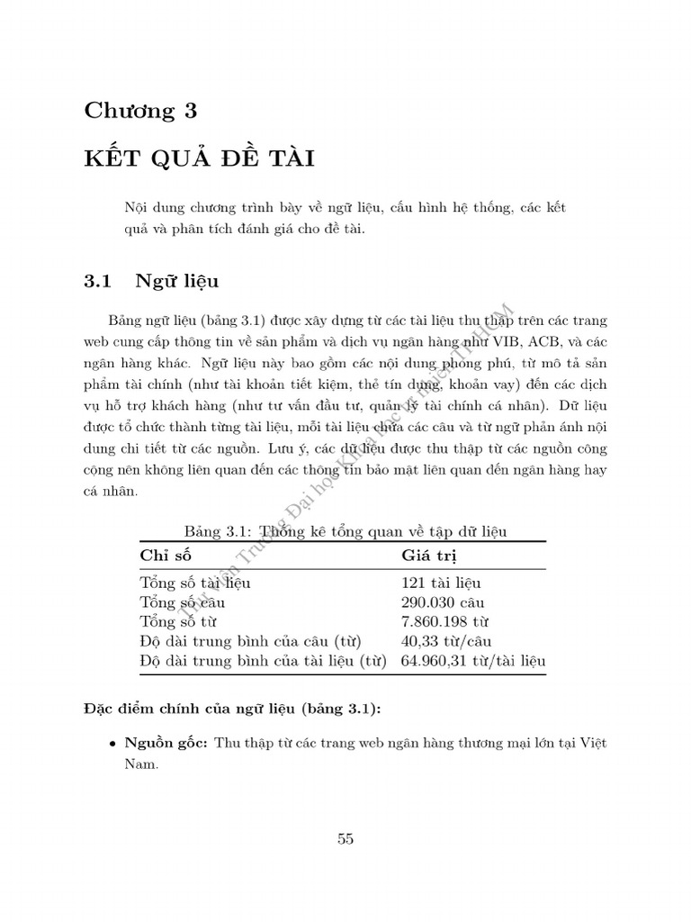 Hệ thống hỏi đáp tiếng việt cho lĩnh vực ngân hàng kết quả đề tài | PDF