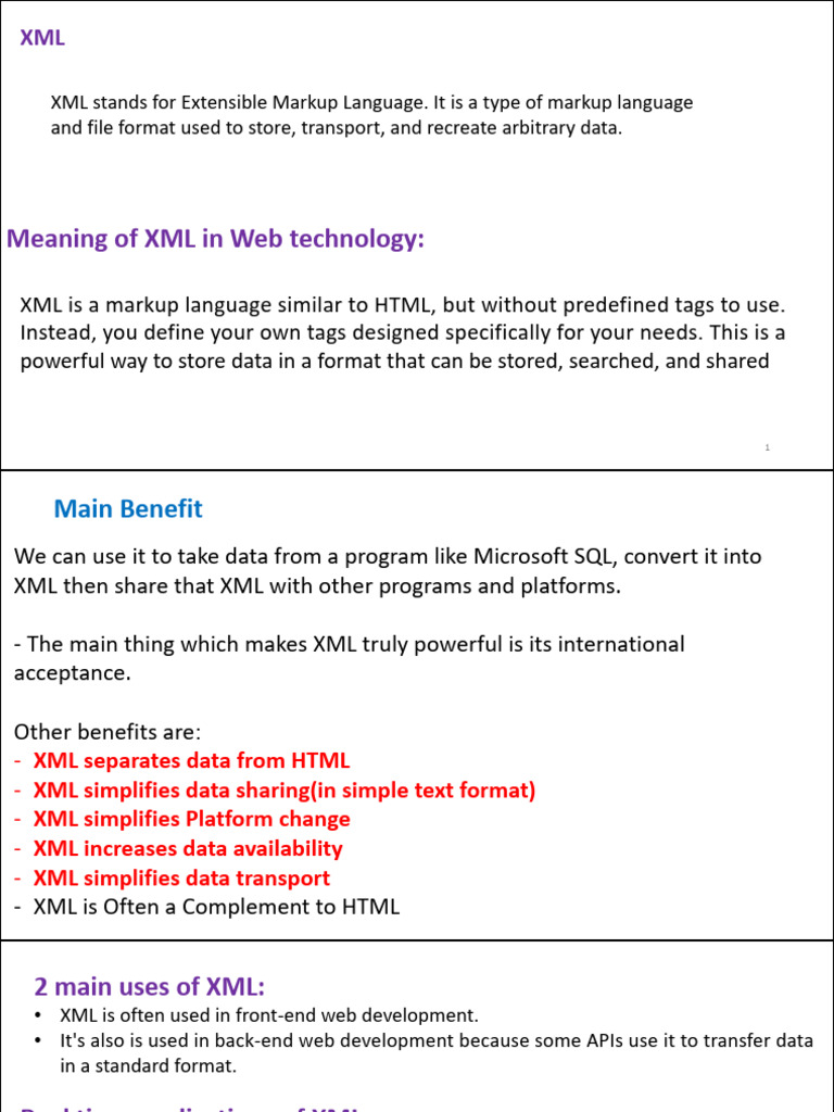 3 XML (Unit 1) | PDF | Xml | Xml Schema