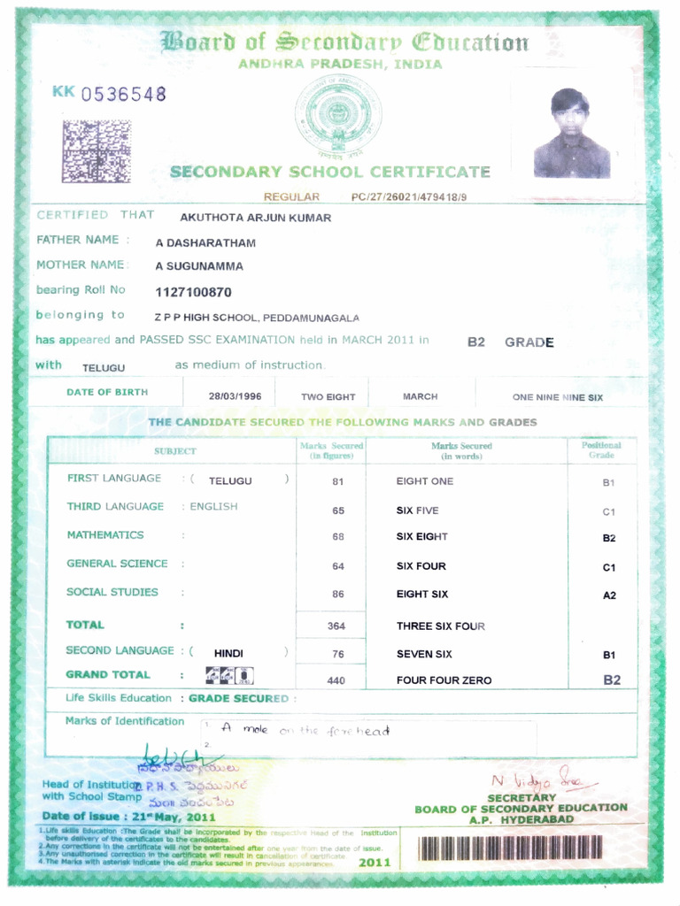 10 TH Certificate | PDF
