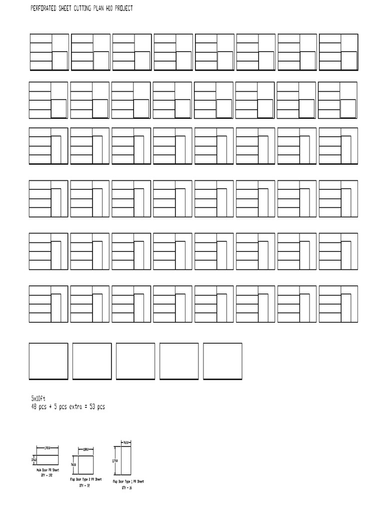 PF Sheet Cutting Plan h10 | PDF