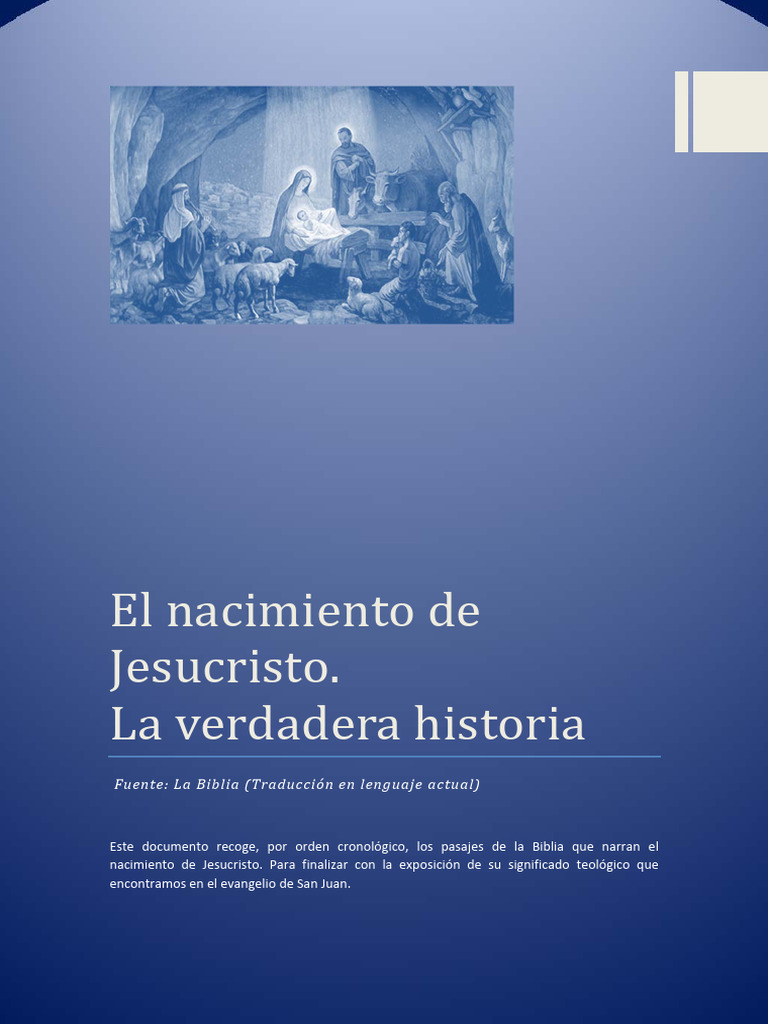 Nacimiento de Jesucristo. La Navidad (TLA) | PDF | María, madre de ...