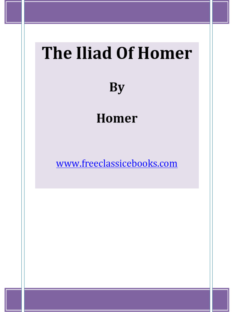 The Iliad of Homer | PDF | Iliad | Hector