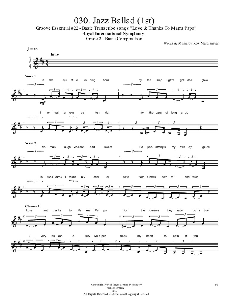 Love & Thanks To Mama Papa | PDF | Songs