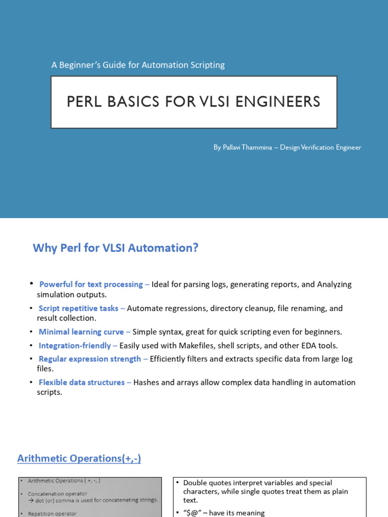 Basics of Perl Scripting | PDF | Control Flow | Perl