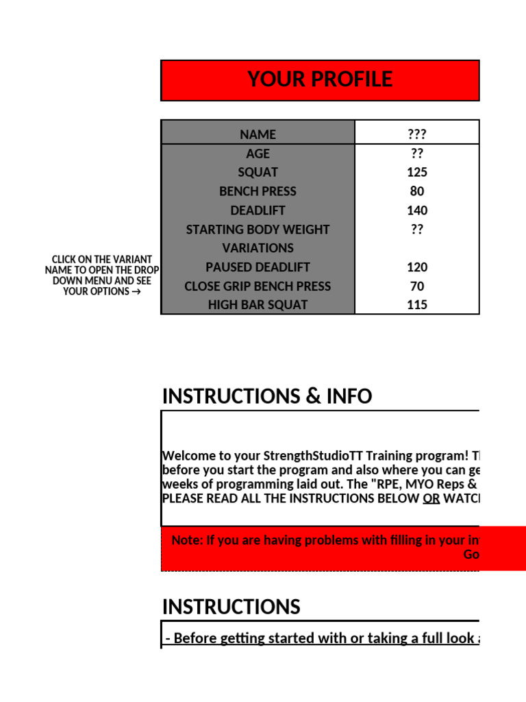 SSTT 10 Week Powerbuilding Vol. 1 | PDF | Weight Training | Strength ...