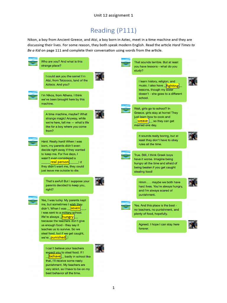 Unit 12 Assignment 1 答案 | PDF