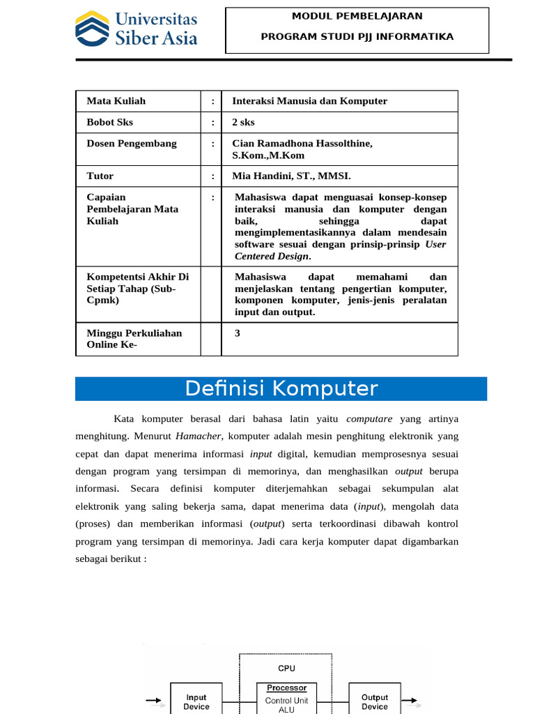 Konsep Dasar Interaksi Manusia-Komputer | PDF