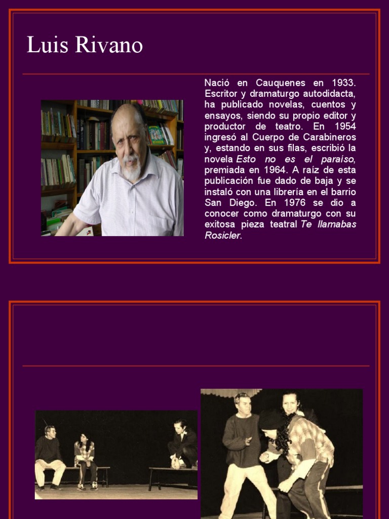 Luis Rivano: Vida y Obras Destacadas | PDF | Clásicos