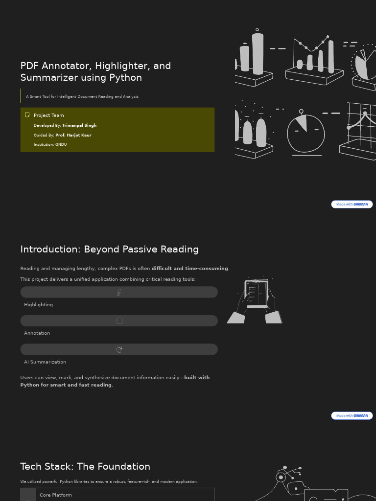 PDF Annotator Highlighter and Summarizer Using Python | PDF | Python ...