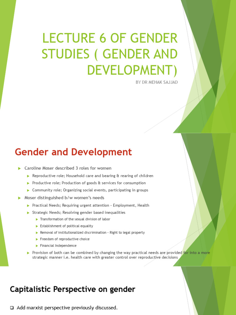 Lecture 6 of Gender Studies ( Gender and-2 | PDF | Structural ...