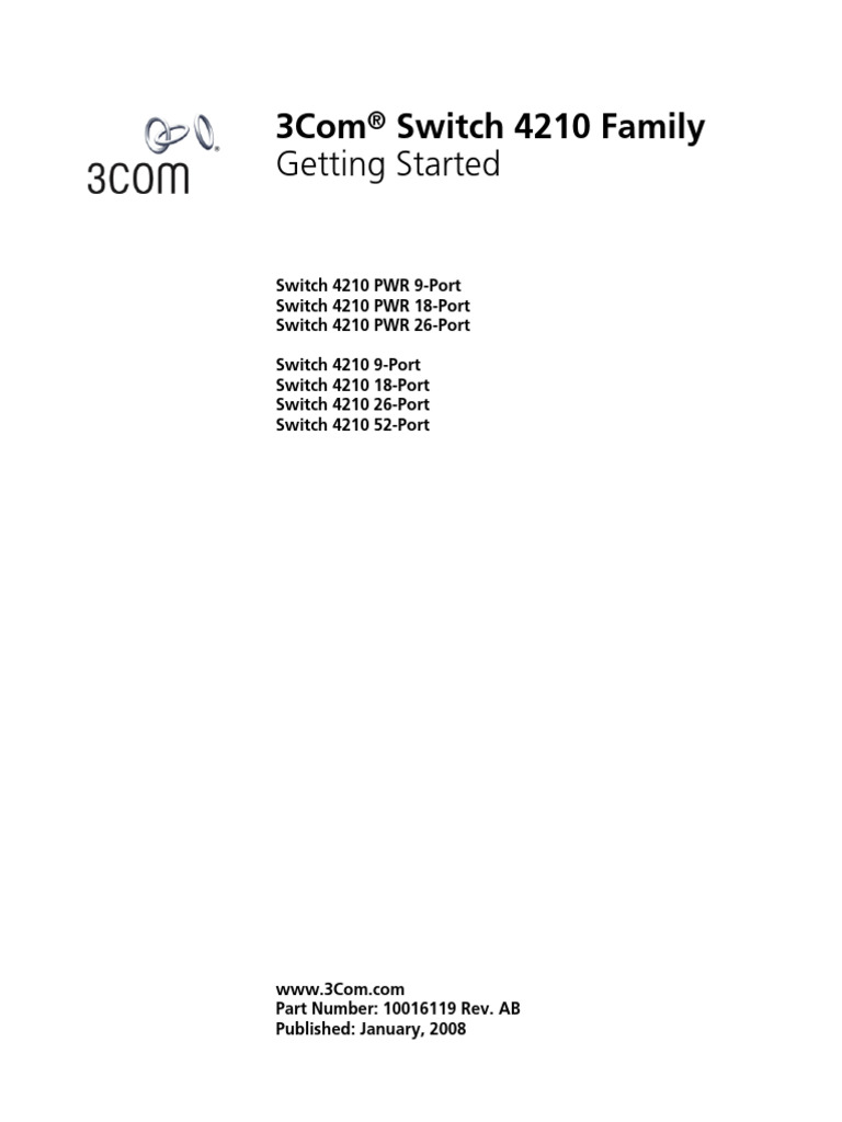 3Com Switch 4210 Family User Guide | PDF | Network Switch | Computer ...