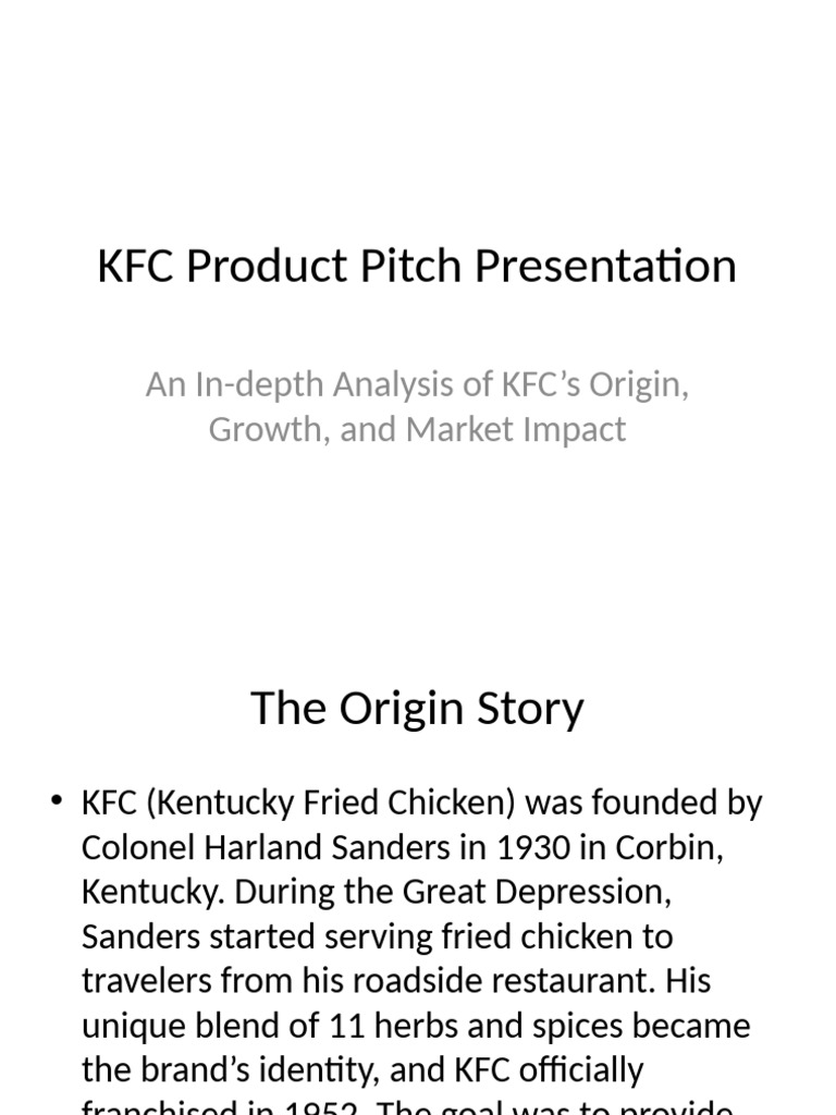 KFC Growth and Market Impact Analysis | PDF | Restaurants | Fast Food