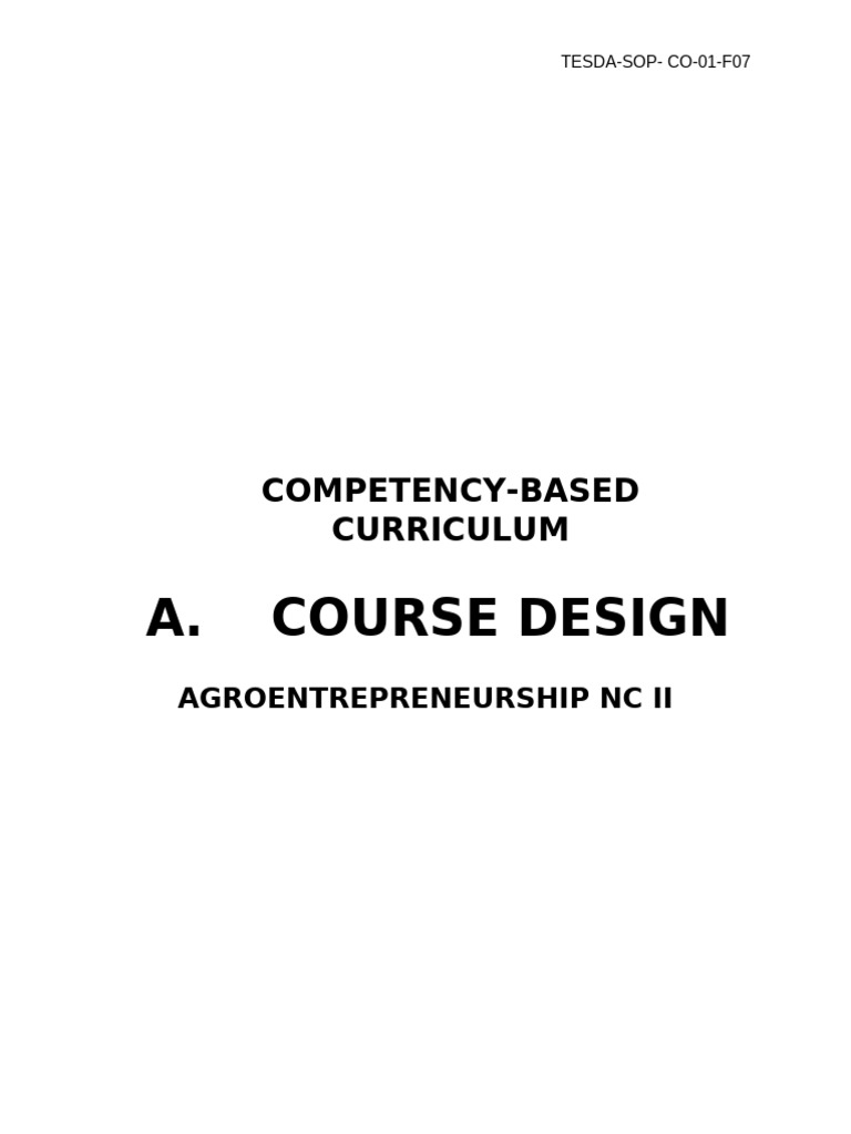 REVISED CBC Agroentrep 21st INTEGRATED | PDF | Educational Assessment ...