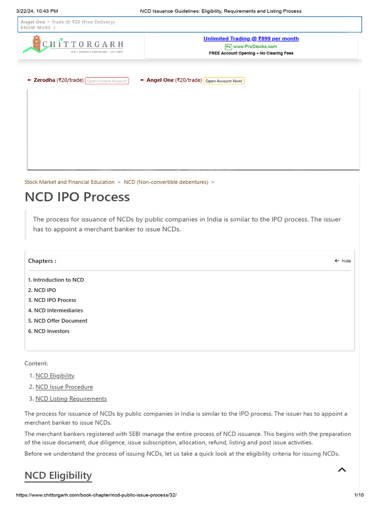 NCD Ipo Process | PDF | Securities (Finance) | Initial Public Offering