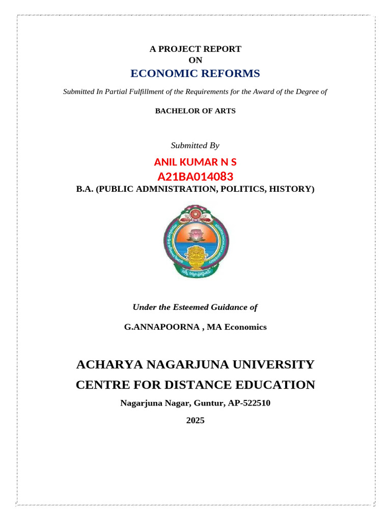 Economic Reforms | PDF | Economic Growth | Exports