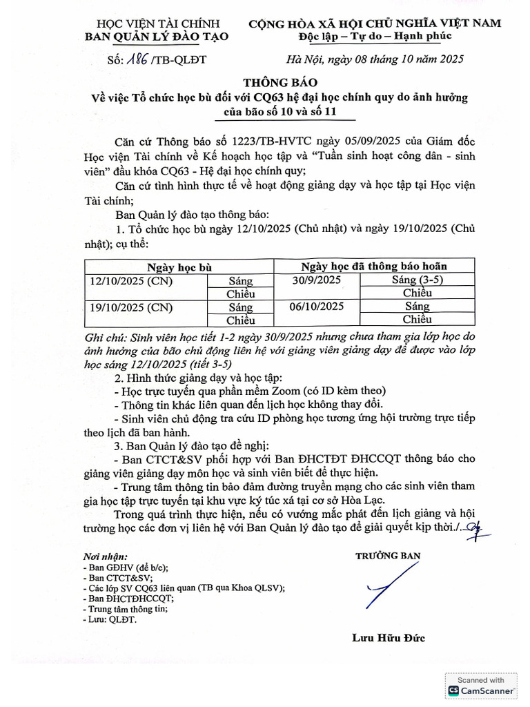 TB186.TB QLDT 08.10.2025 | PDF