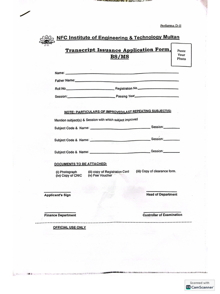 Clearance Form | PDF