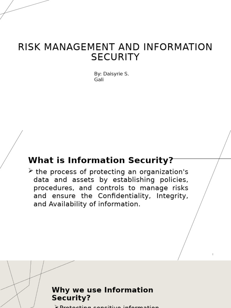 Week 12 - Risk Management and Information Security | PDF | Information Security | Risk Management