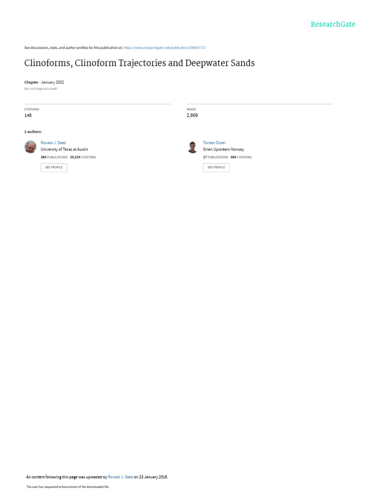 2002 Steel Olsen 2002 Clinoform Trajectories CGSSEPM | PDF ...