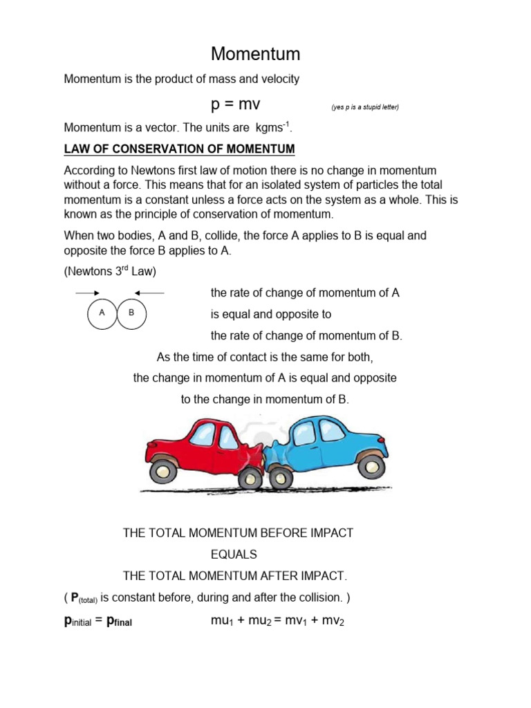 VCE Physics-Momentum | PDF | Momentum | Force