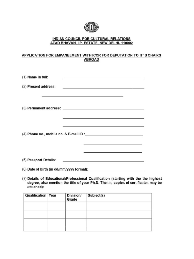 Application Proforma | PDF