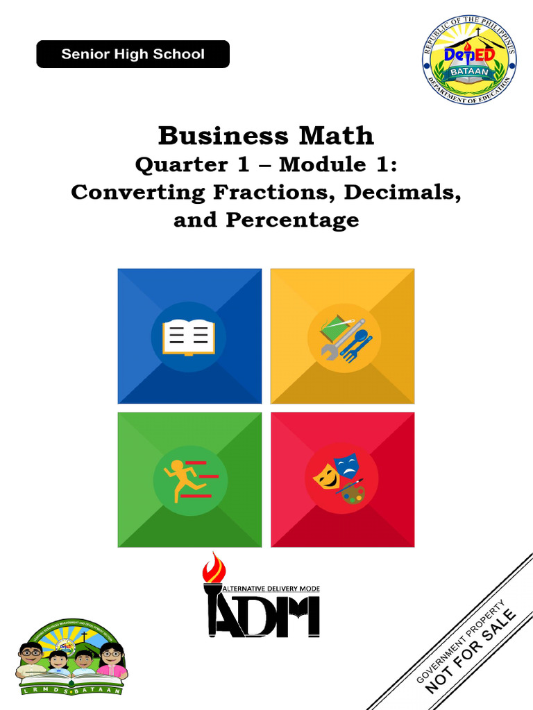 Business Math: Fractions, Decimals, Percentages | PDF | Learning