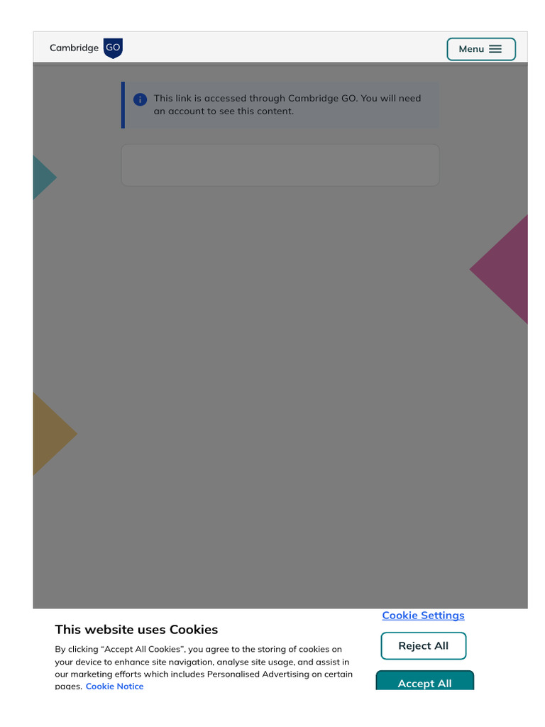 Cambridge GO Cookie Policy Overview | PDF