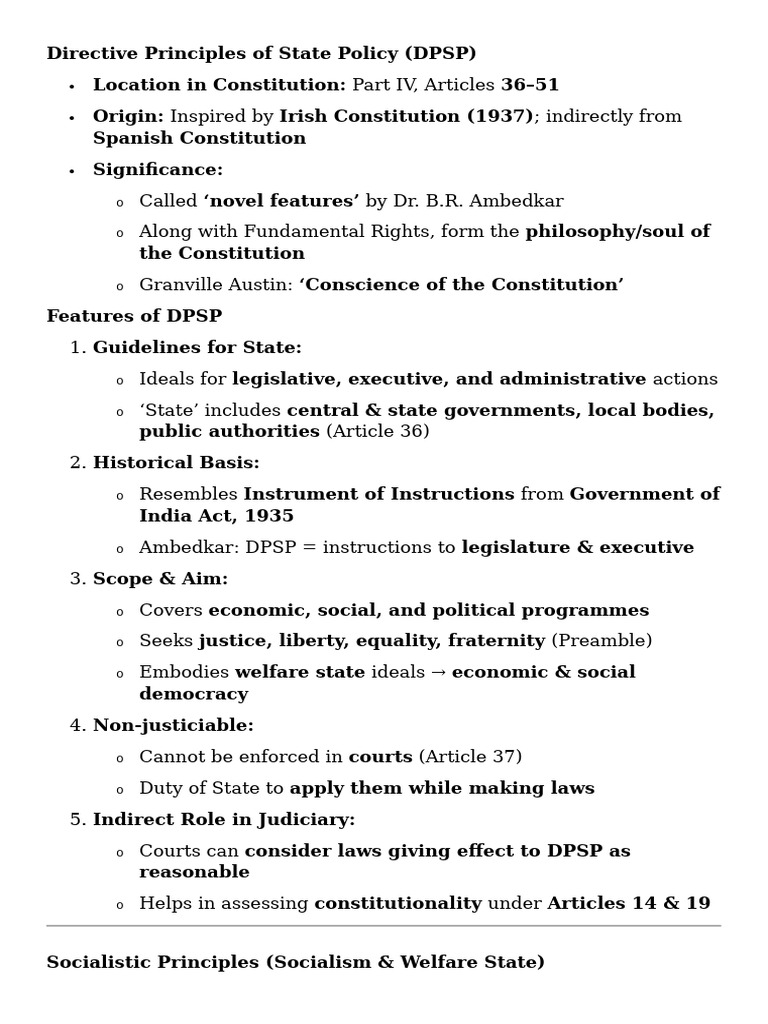 Understanding Directive Principles of State Policy | PDF | Justice ...