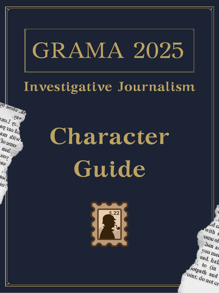 GRAMA 2025 Investigative Journalism Character Profiles | PDF