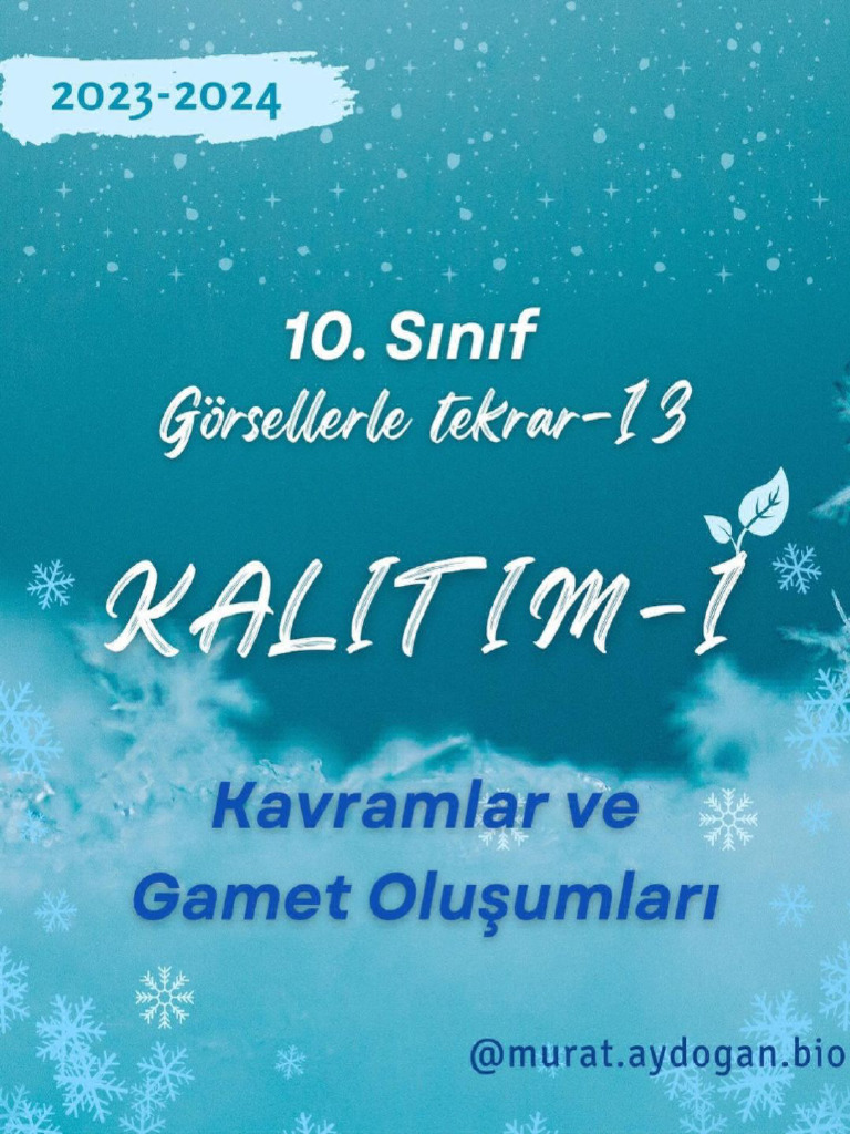 Sinif Biyoloji Ders Notu | PDF