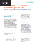 Essential Elements of Gold Standard PBL | PDF | Learning | Knowledge