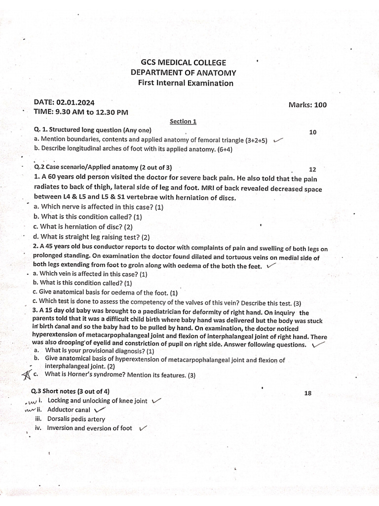 All LAST YEAR PAPERS (Part End, Internal, Prelims) | PDF