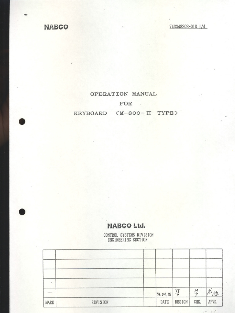 Nabco Remote Control System | PDF